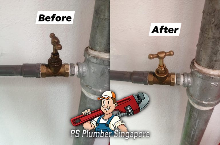 Meter Stopcock Water Leaking And Exchange To New Stopcock Job In Bishan ...