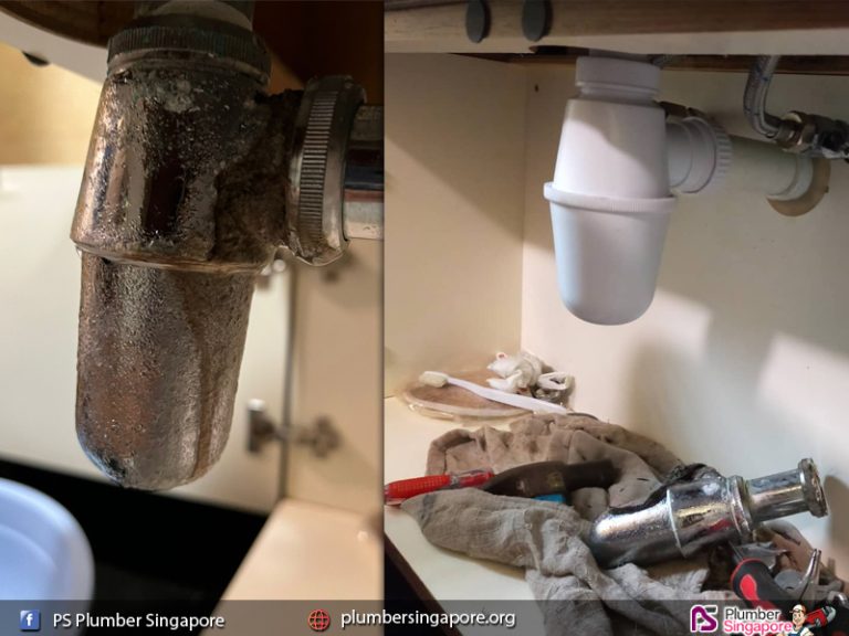 Install bottom trap in Yung Loh Road | PS Plumber Singapore